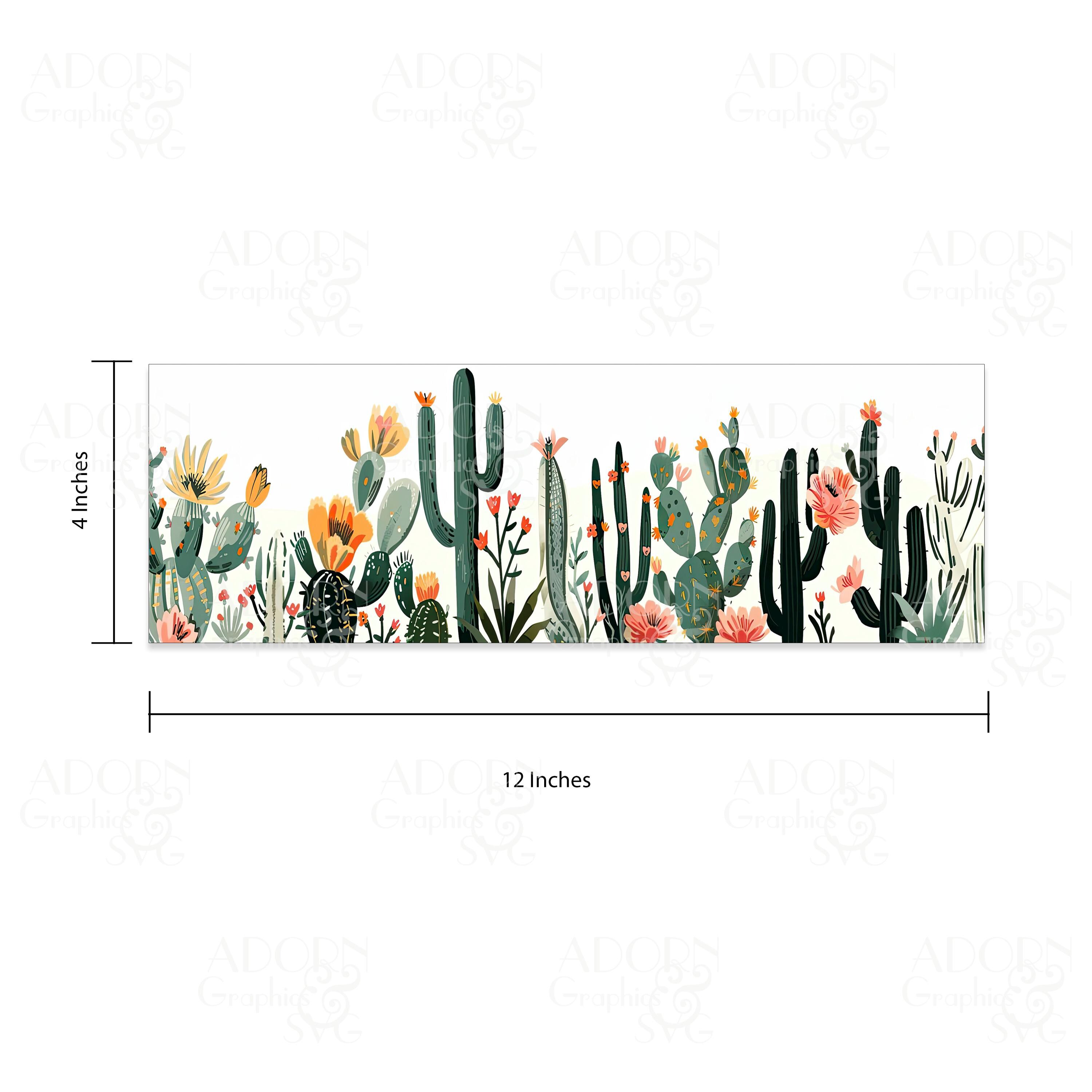 Cactus Border, Wedding Clipart, Cactus Flower Clip Art, Watercolor ...