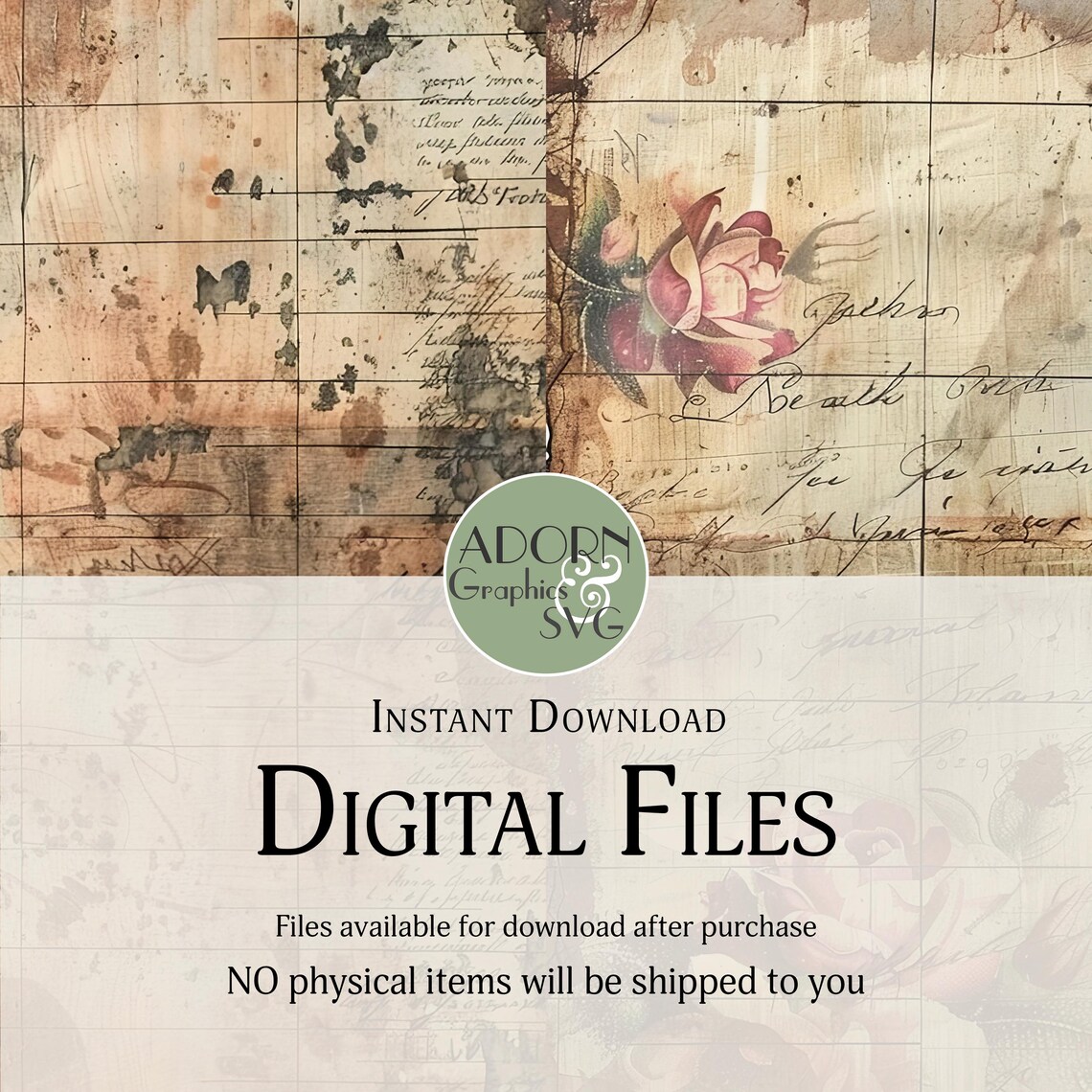 Weathered Paper - Junk Journal Paper - Distressed Papers - Journaling ...