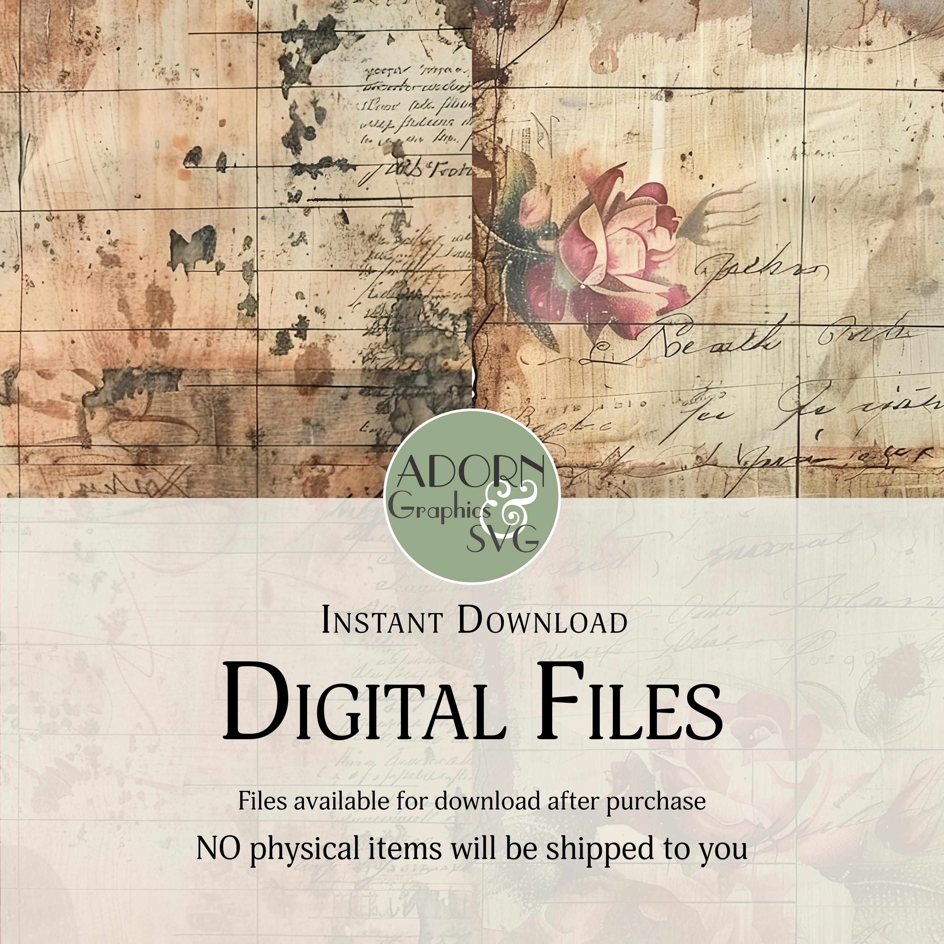 Weathered Paper - Junk Journal Paper - Distressed Papers - Journaling ...