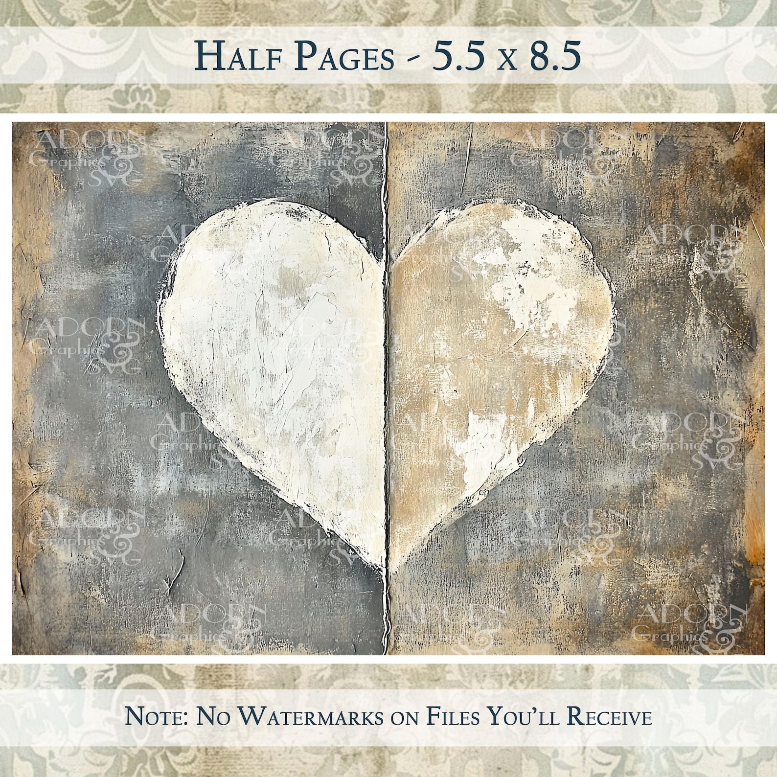 Vintage Grunge Half Pages - Shabby Chic Backgrounds - Graffiti Junk ...