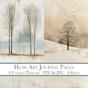 Hush - Junk Journal Paper - Background Pages - Junk Journal Supplies ...