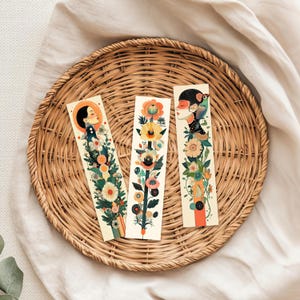 Bookmarks for Women, Aesthetic Bookmarks, Boho Bookmark Bundle, Modern ...