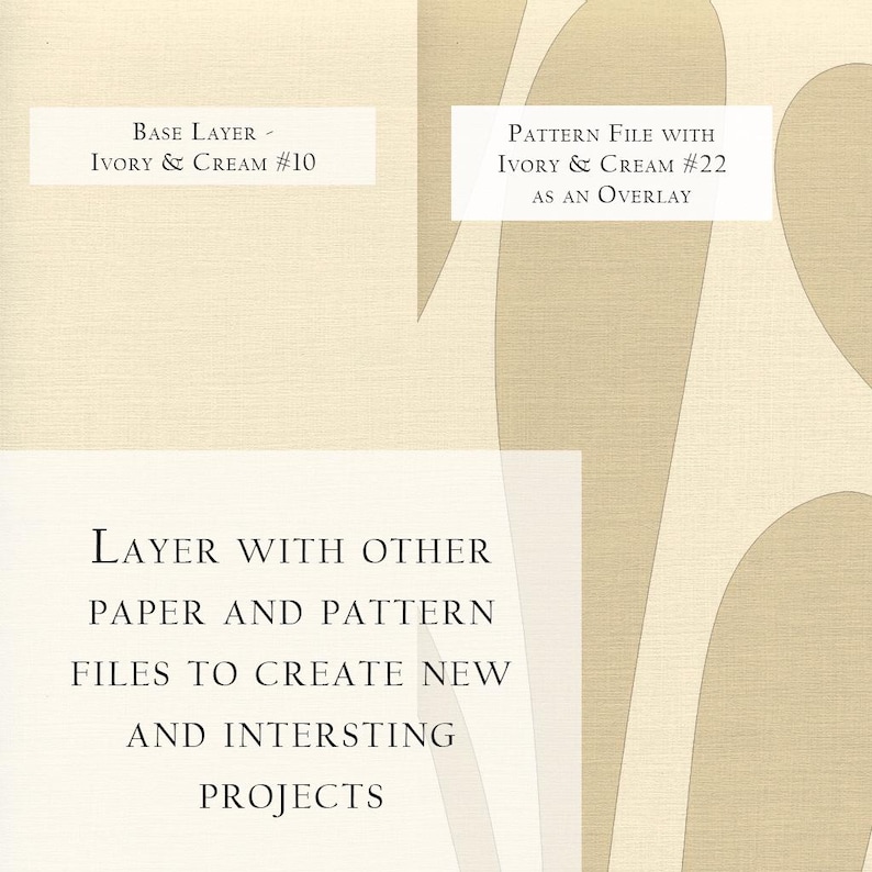 Ivory & Cream Digital Paper Pack – 25 Warm White Linen Textures, 12x12 ...