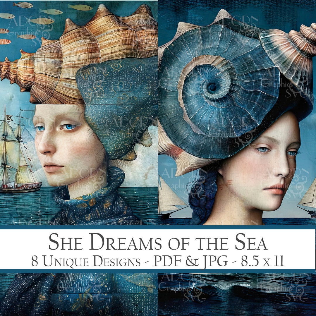 Sea ATC Cards | Collage Ephemera | Journaling Cards | Printable ...