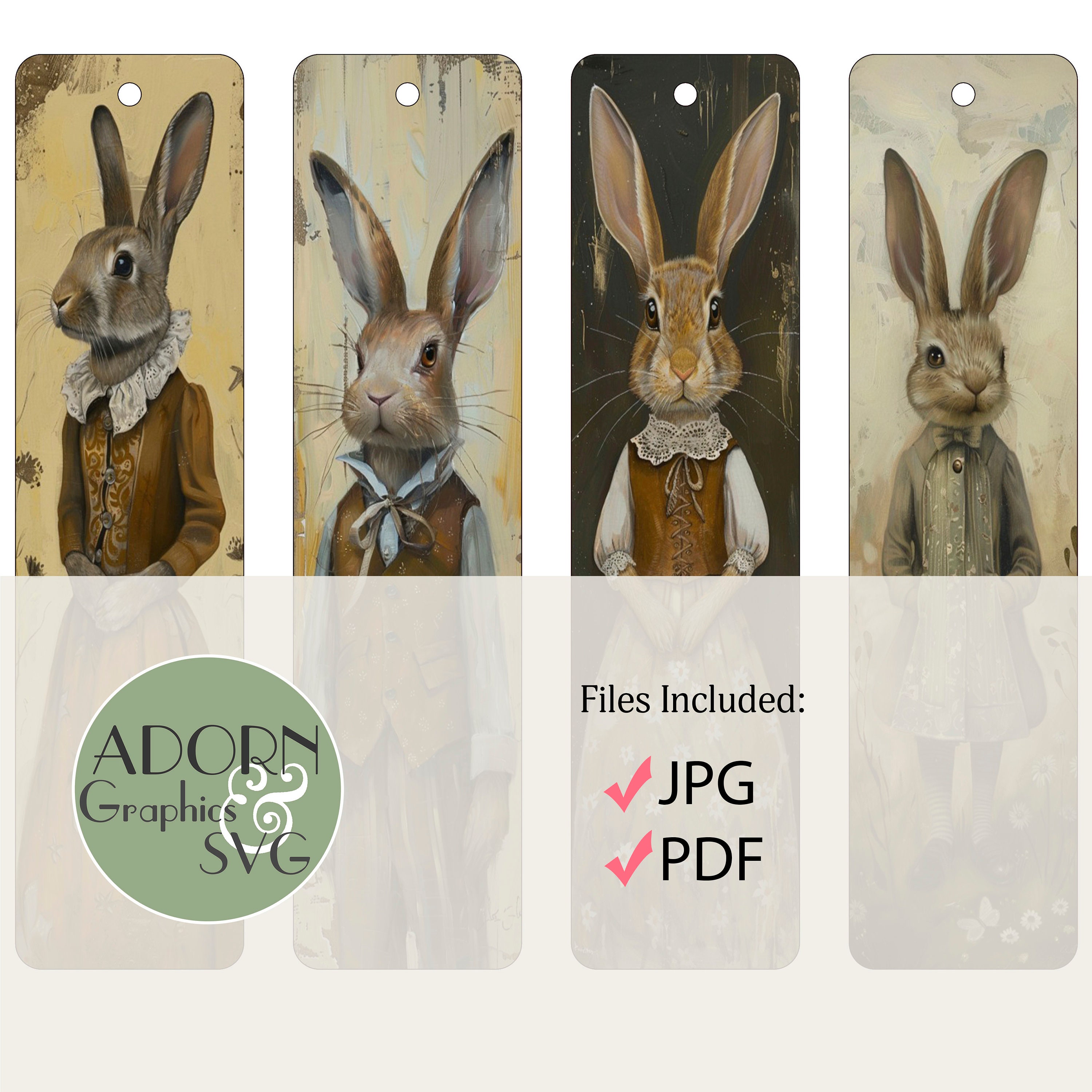 Cute Bookmarks, Easter Gits, Printable Bookmark Bundle, Vintage Easter ...