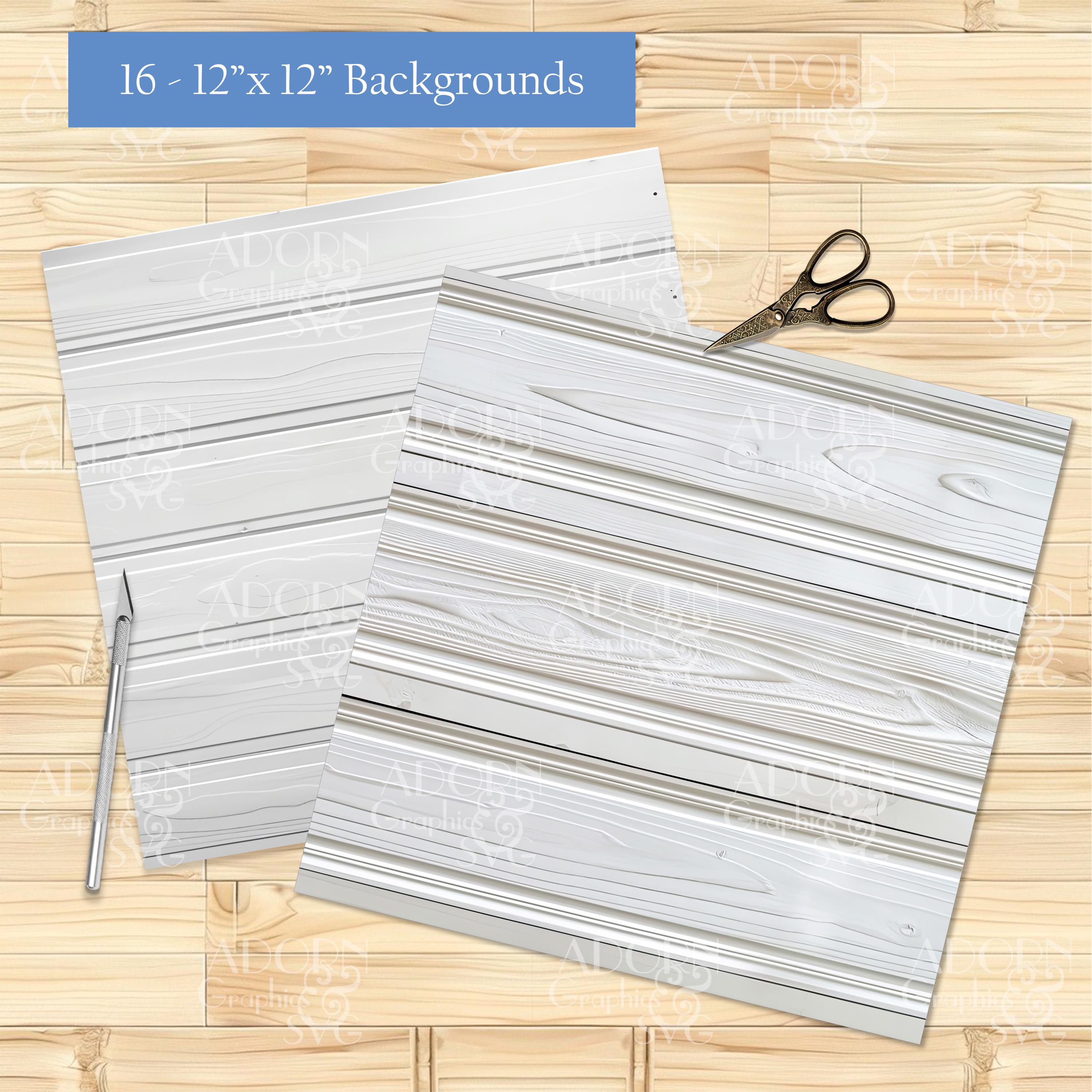 Whitewashed Wood Backgrounds, Wooden Patterns, Light Wooden Paper Pack ...