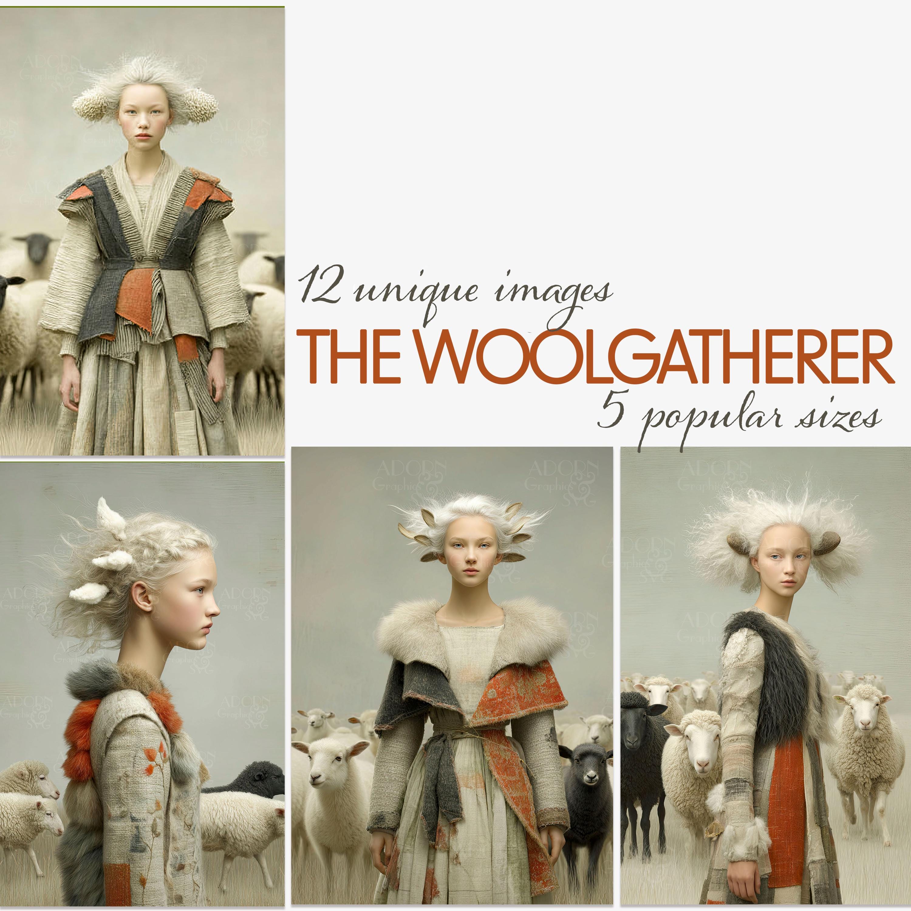 Pastoral Portrait Collage Ephemera – 12 Digital Woolgatherer Images for ...