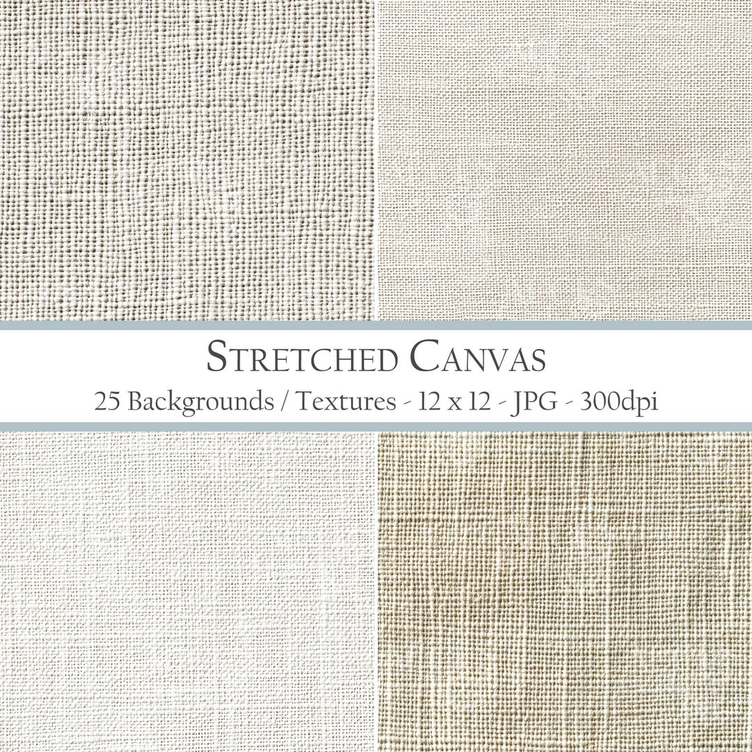 Stretched Canvas Background Papers, Canvas Textures, Seamless Canvas ...