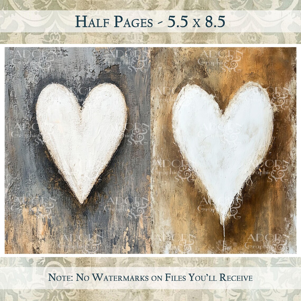 Vintage Grunge Half Pages - Shabby Chic Backgrounds - Graffiti Junk ...