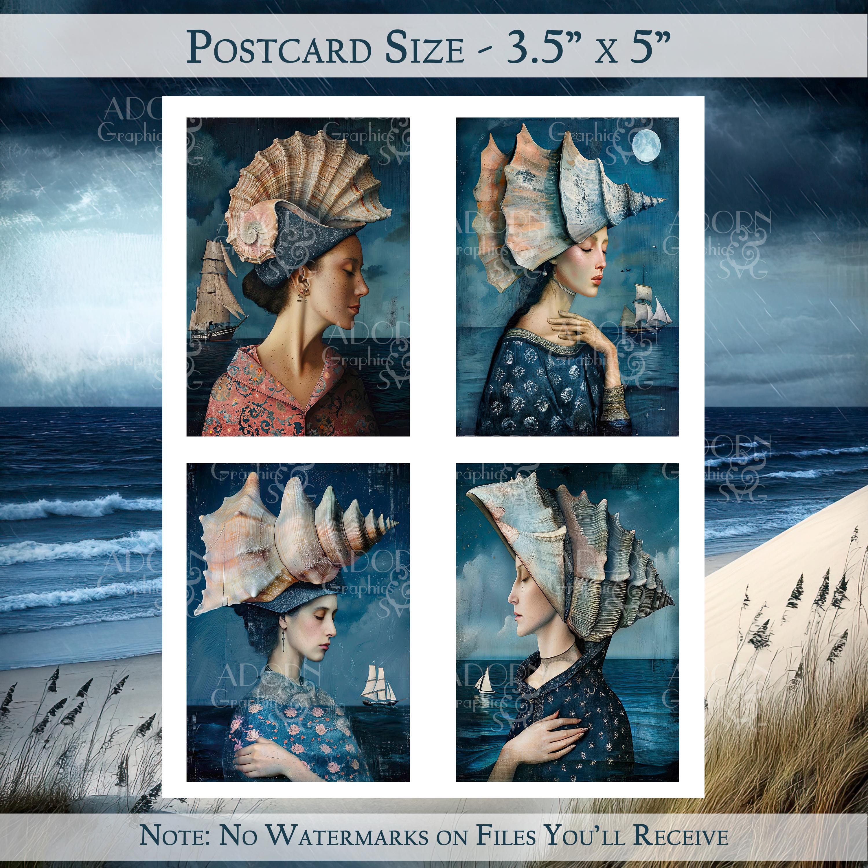 Sea ATC Cards | Collage Ephemera | Journaling Cards | Printable ...