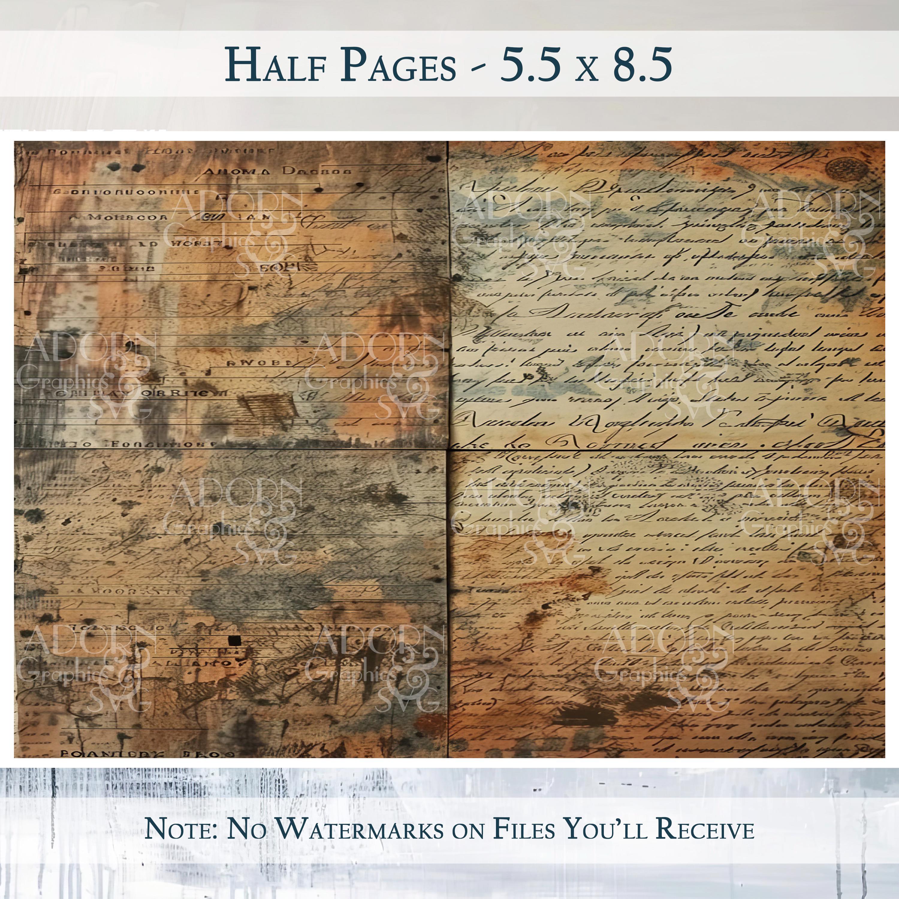 Weathered Paper - Junk Journal Paper - Distressed Papers - Journaling ...