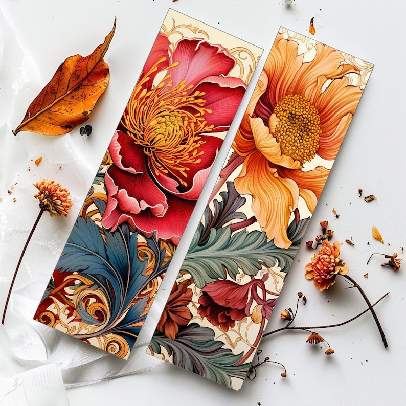 Aesthetic Bookmarks, Vintage Bookmarks, Art Nouveau Bookmark Bundle ...