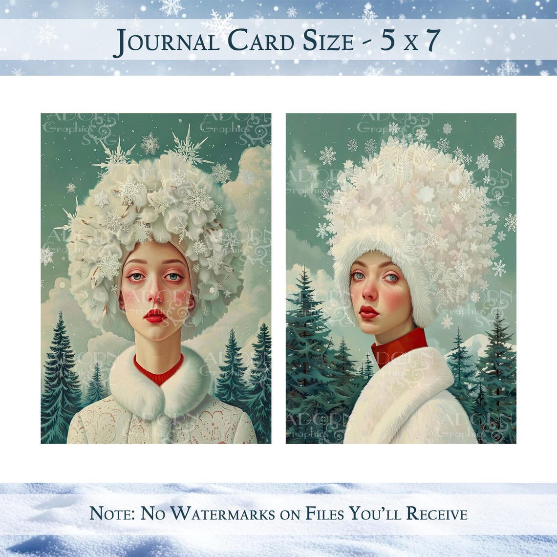 Winter ATC Cards | Collage Ephemera | Journaling Cards | Printable ...