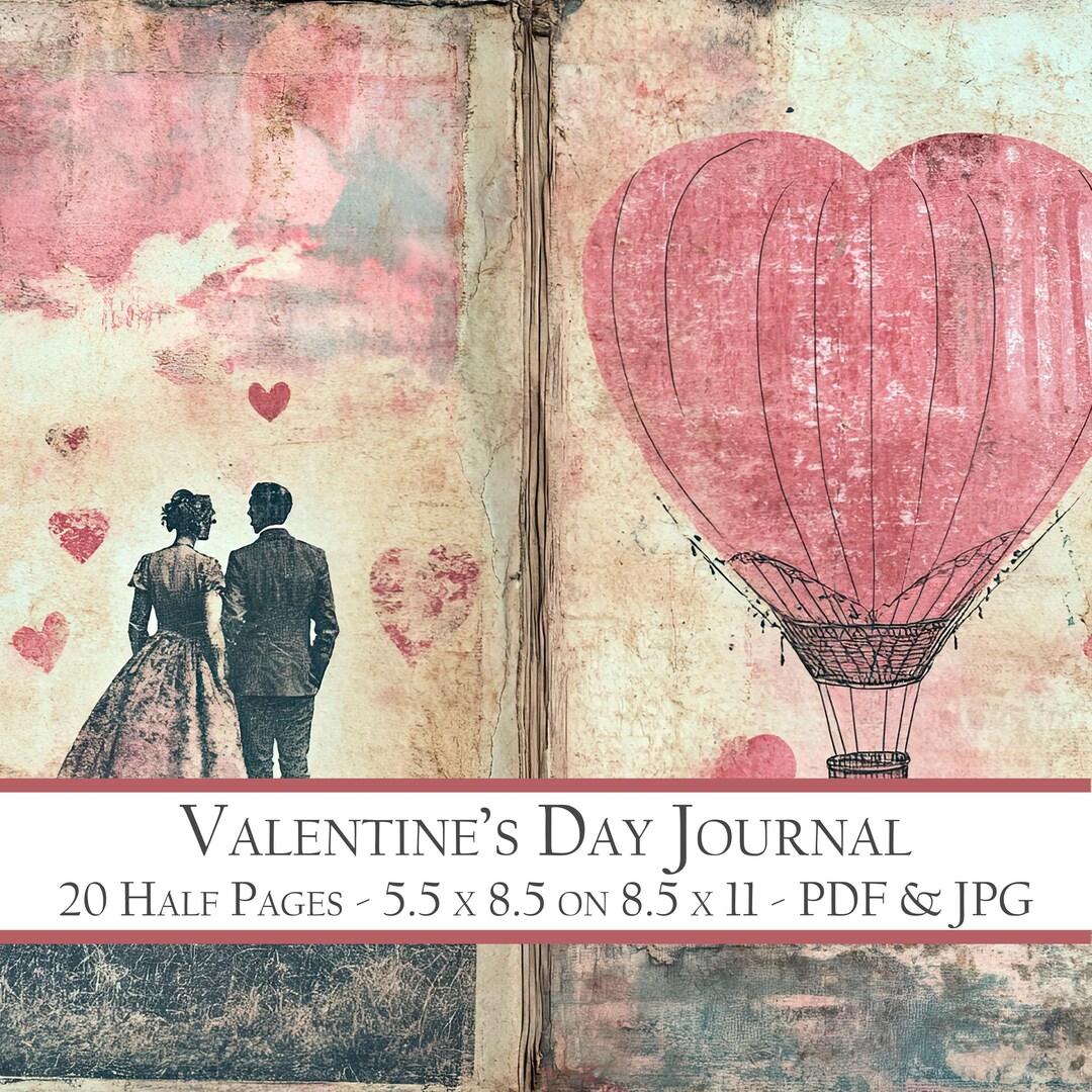 Vintage Valentine's Day Journal Pages Collection - Romantic Shabby Chic ...