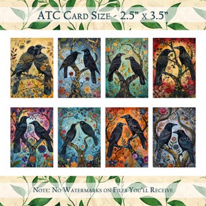 Two Crows, Bird Junk Journal Pages, Raven Collage Sheet, Black Raven ...