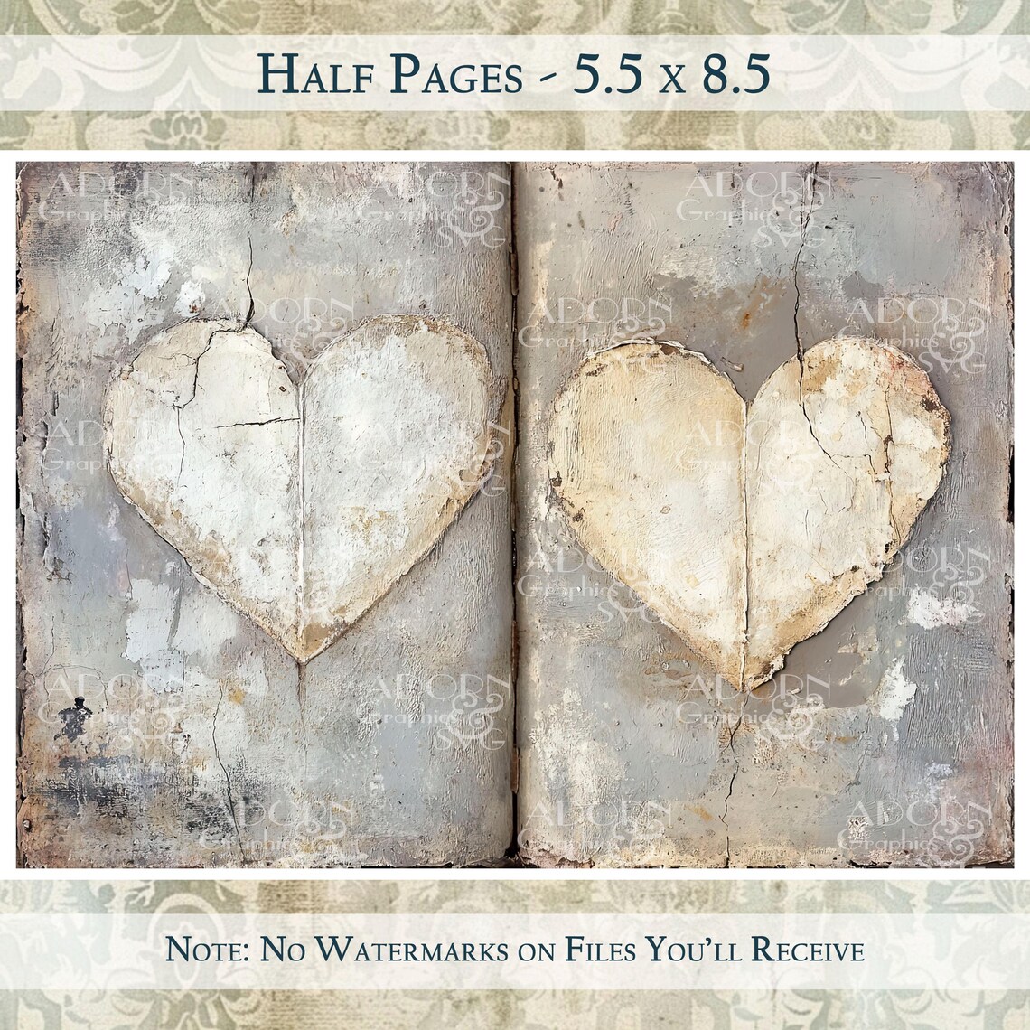 Vintage Grunge Half Pages - Shabby Chic Backgrounds - Graffiti Junk ...