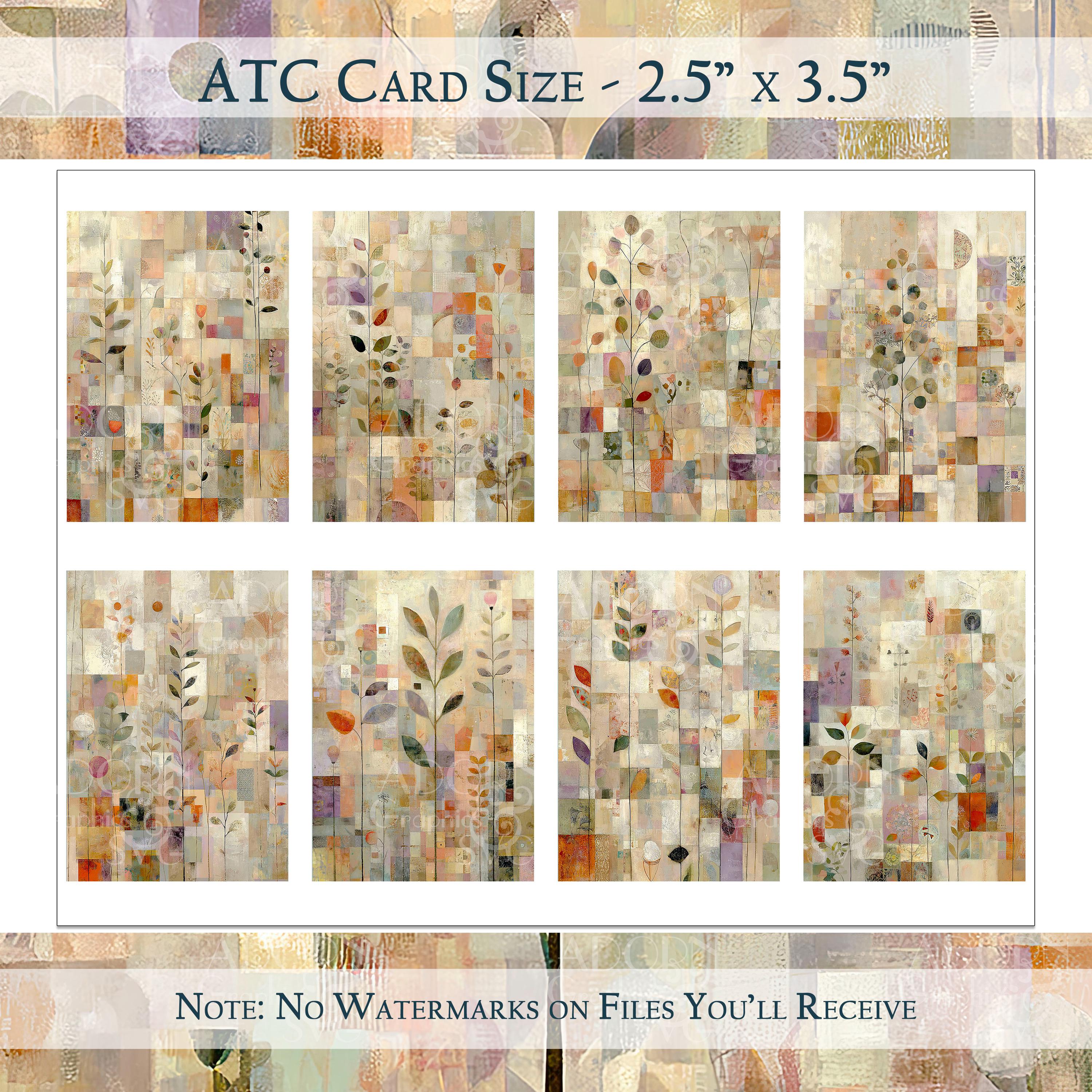 Floral Mosaic Collage Backgrounds for Junk Journals, Scrapbooking & Art ...