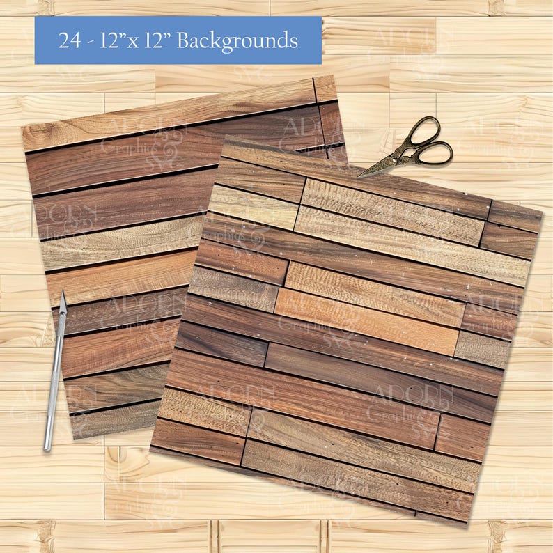 Wood Backgrounds, Wood Patterns, Dark Wooden Paper Pack, Digital Paper ...