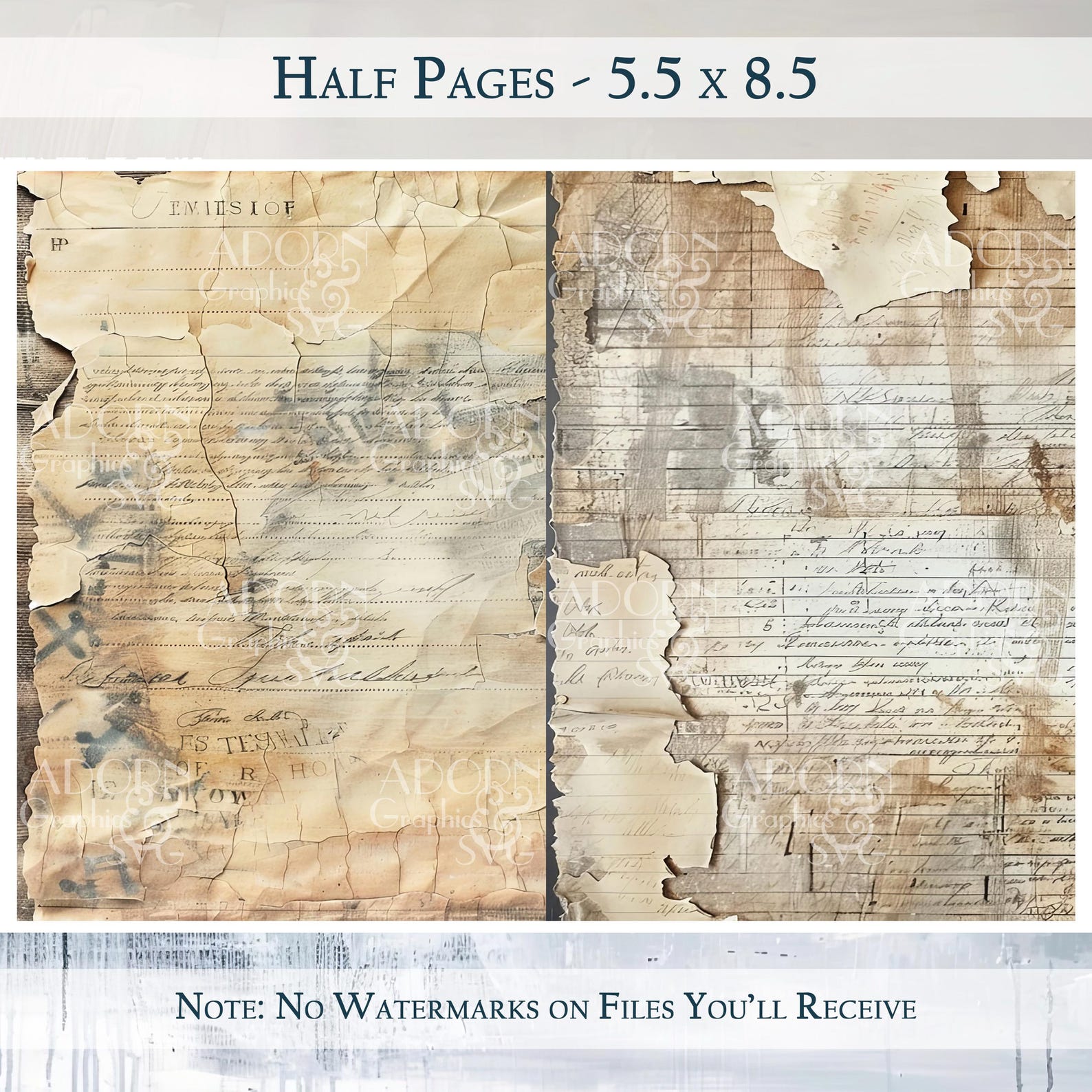 Weathered Paper - Junk Journal Paper - Distressed Papers - Journaling ...