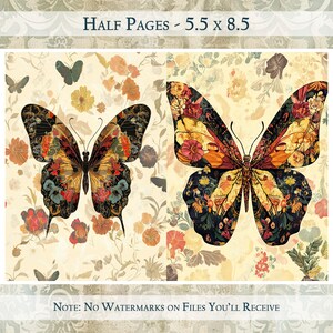 Butterfly Junk Journal Paper, Garden Themed Journal Kit, Printable ...