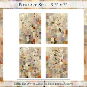 Floral Mosaic Collage Backgrounds for Junk Journals, Scrapbooking & Art ...