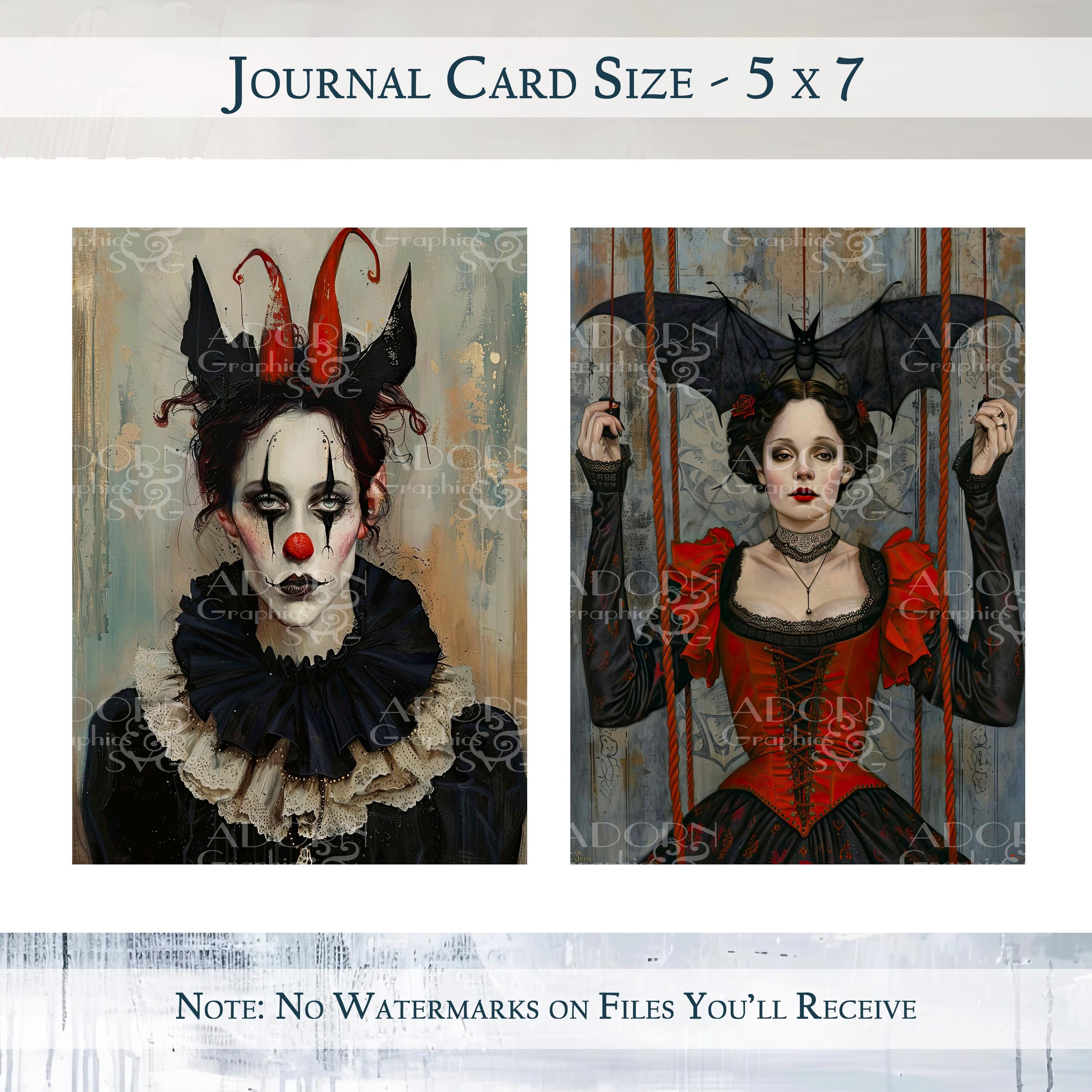She Joined the Circus, Clown Junk Journal Pages, Carnival Collage Sheet ...