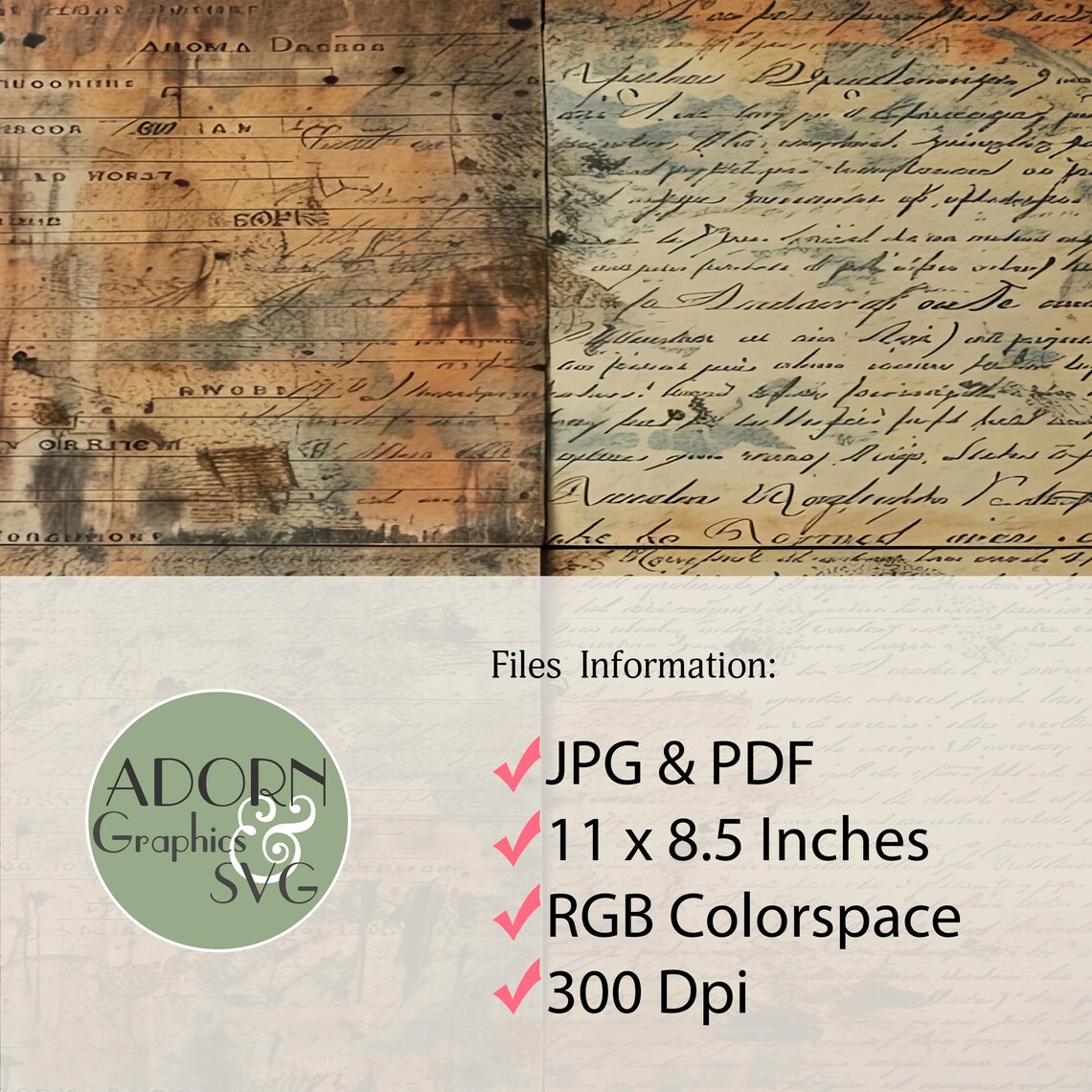 Weathered Paper - Junk Journal Paper - Distressed Papers - Journaling ...