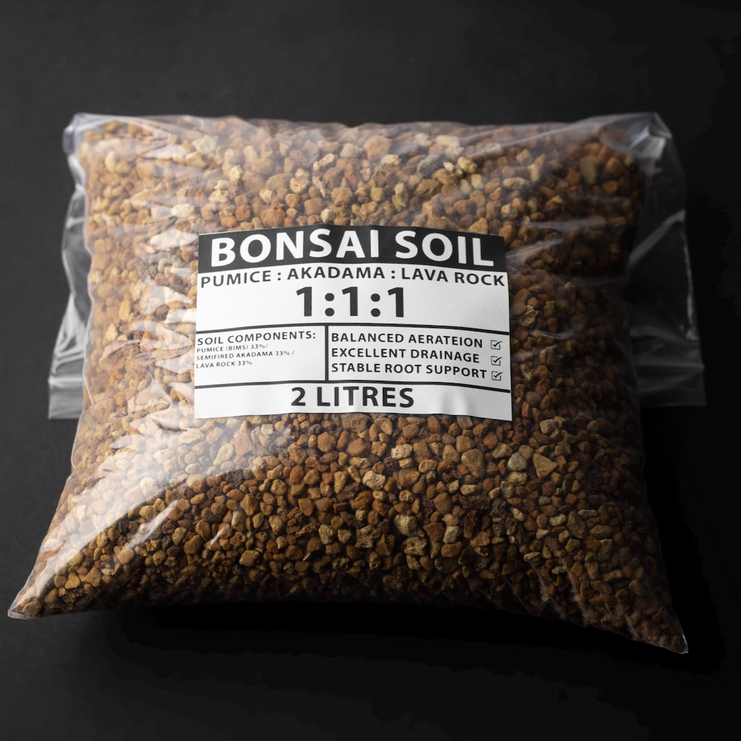 Premium Bonsai Soil Mix - Akadama, Pumice & Lava Rock [approx 2L] - Etsy