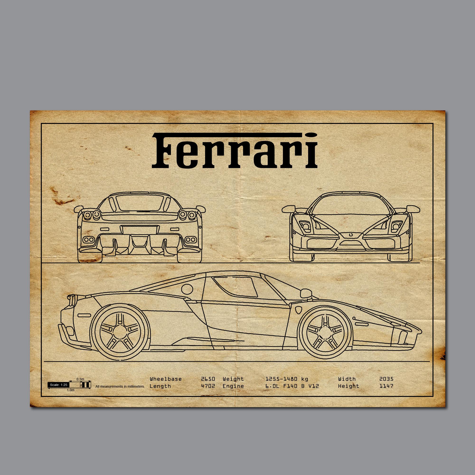 Ferrari Enzo Blueprint