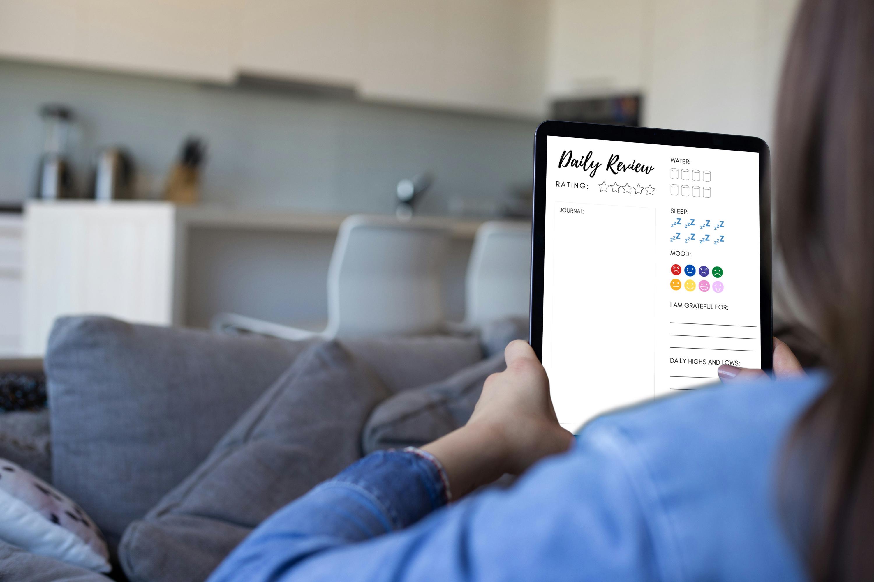 Daily Review Template | Printable Self-reflection Page | Digital PDF - Etsy