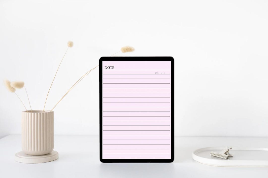Colorful Notes Template | Aesthetic Digital Download | Printable PDF - Etsy