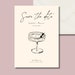 Drink Bar Menu, Hand Drawn, Wedding Drink Menu, Classy, Unique, Squared ...