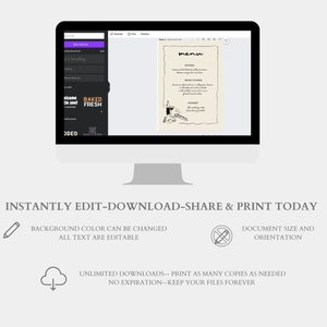 Sketched, Artsy, Hand Drawn Menu, Double Sided, Fun Illustrations ...