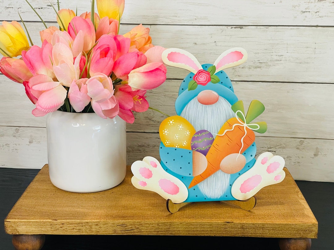 Easter Gnome Bunny, Shelf Sitter, Tiered Tray Easter Decor, Spring ...