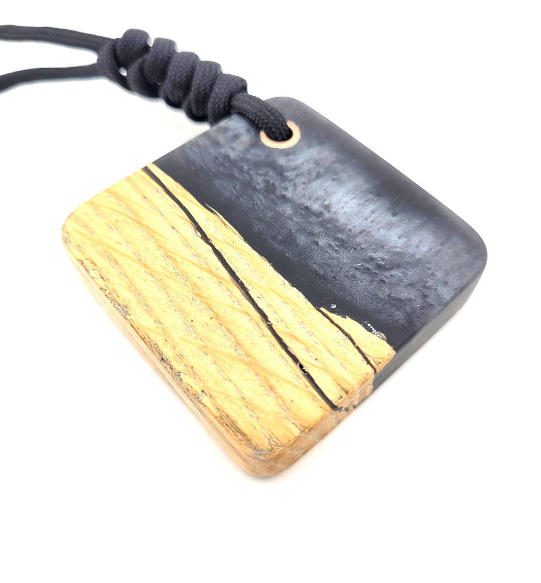 Wood Worry Stone Keychain FOBS EDC Paracord Fidgeting Pocket - Etsy