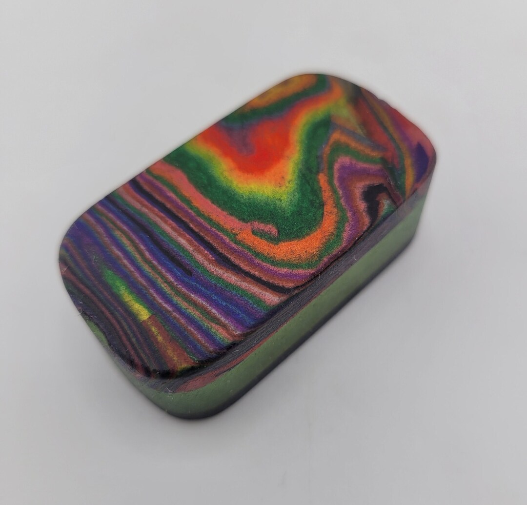 Glow Rag Micarta Worry Stone Keychain FOBS EDC Fidgeting Pocket - Etsy