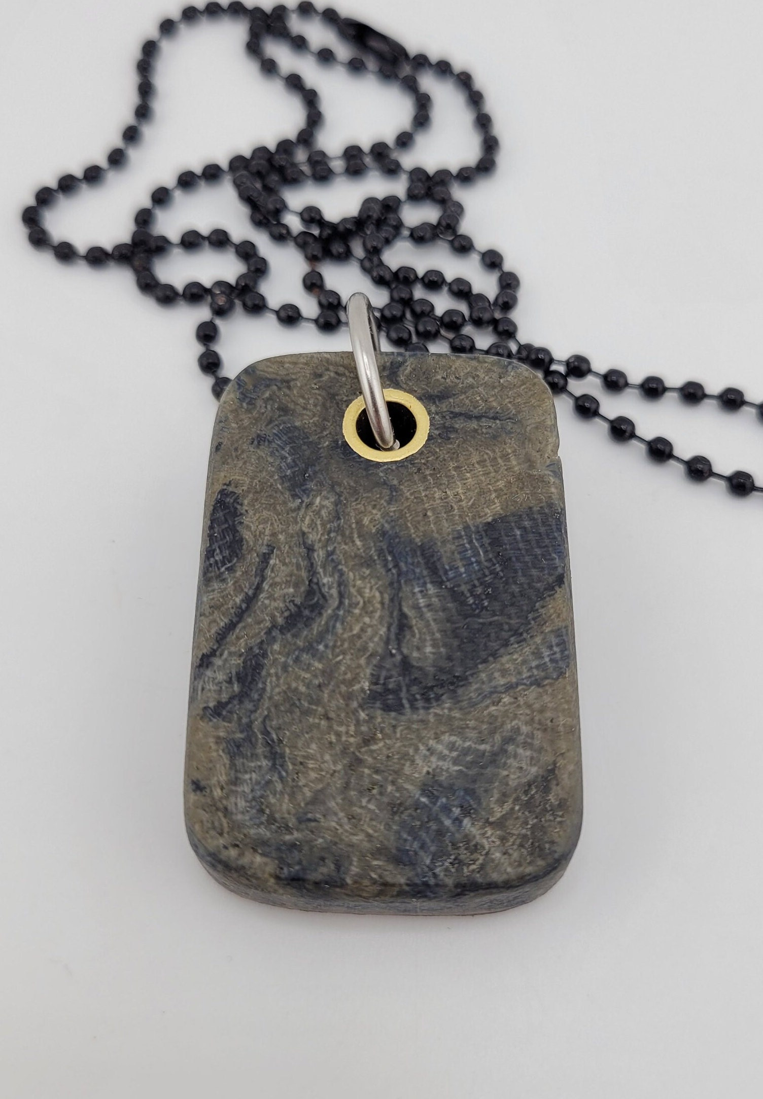 Leather Rag Micarta Pendant EDC Necklace Chain - Etsy