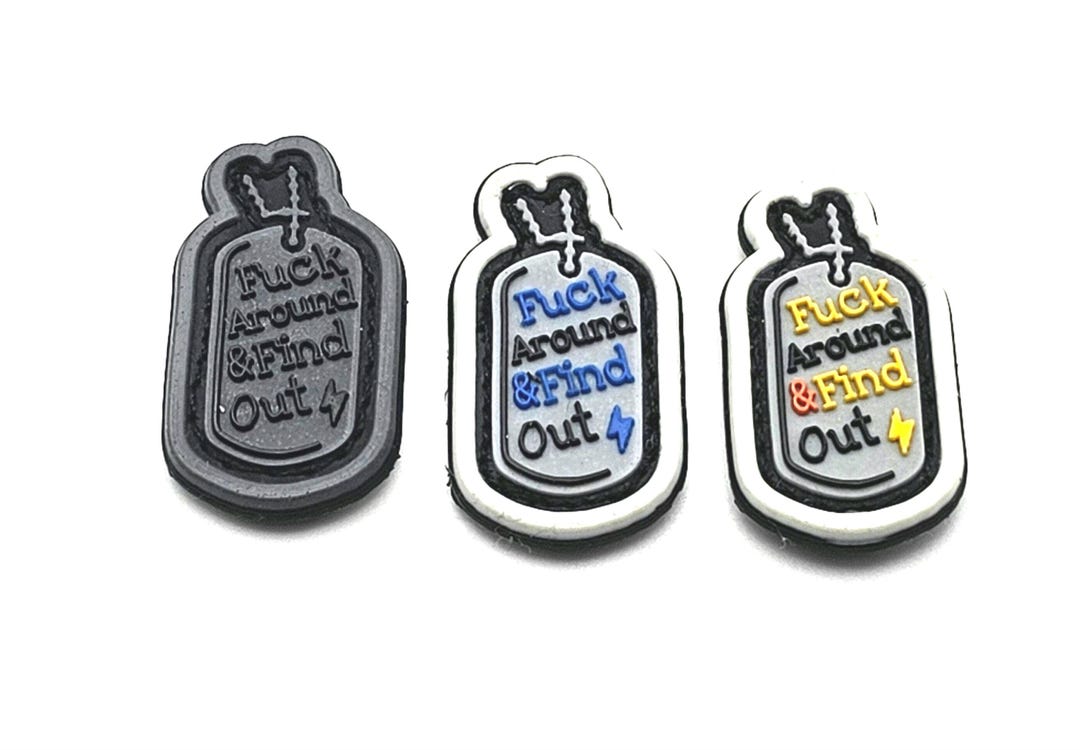 Glow Fck Around & Find Out Dog Tag Ranger Pocket Edc Patch RE PVC EDC ...
