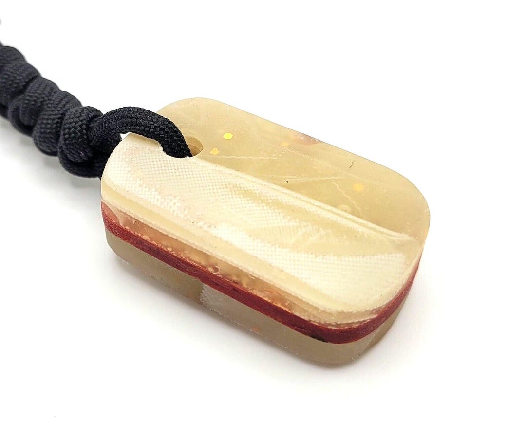 Glow Rag Micarta Gold Flakes Worry Stone Keychain FOBS EDC Paracord ...