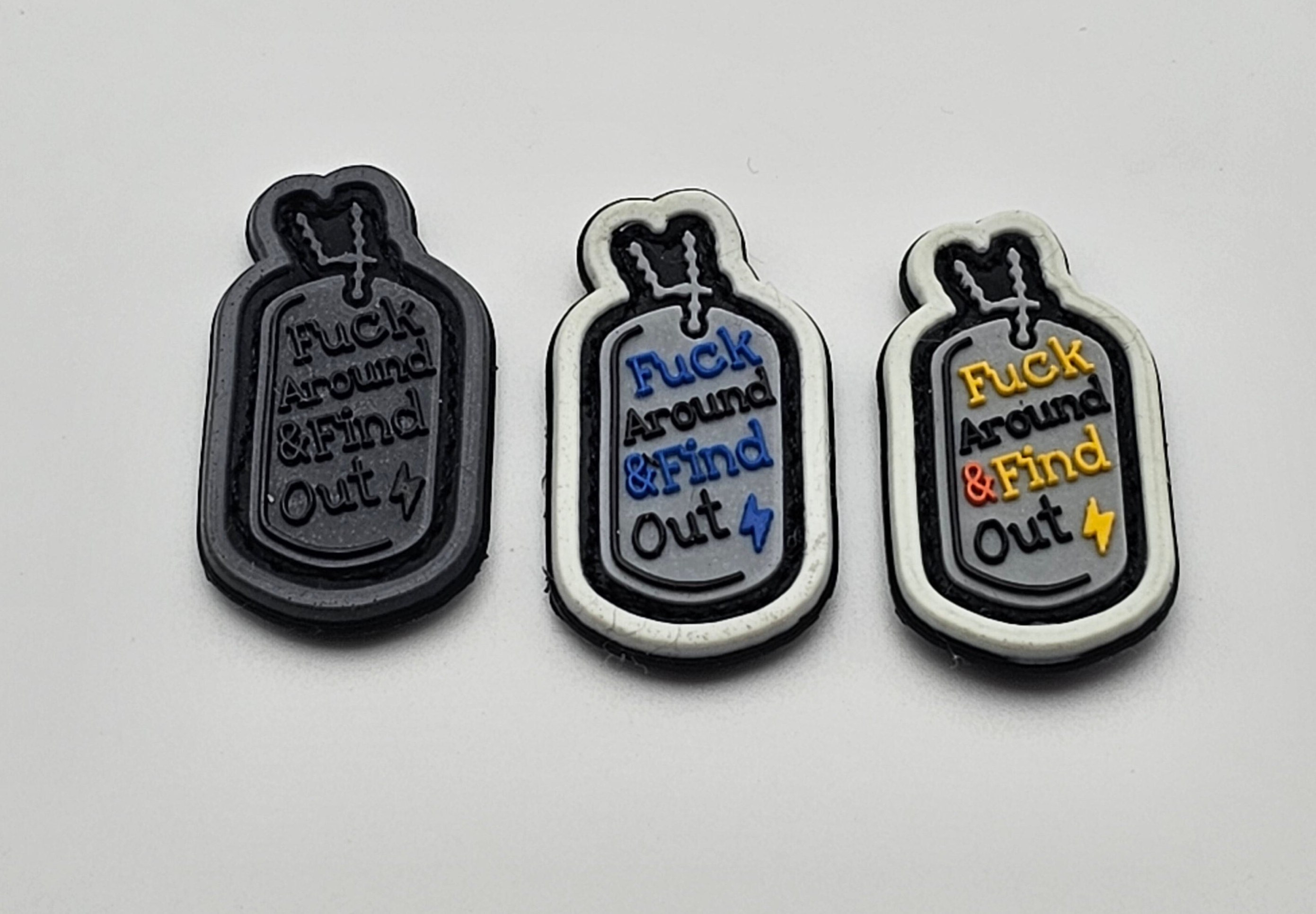 Glow Fck Around & Find Out Dog Tag Ranger Pocket Edc Patch RE PVC EDC ...