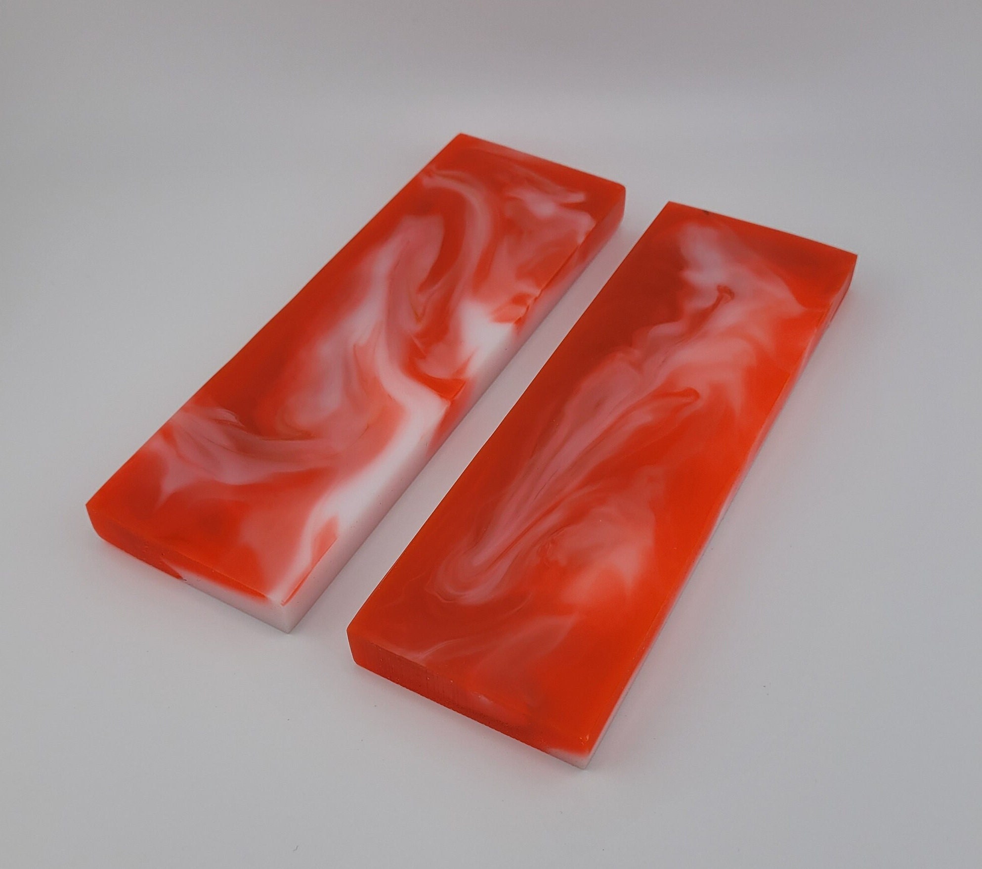Resin Knife Handle Scales Edc Knife Handles Red White - Etsy