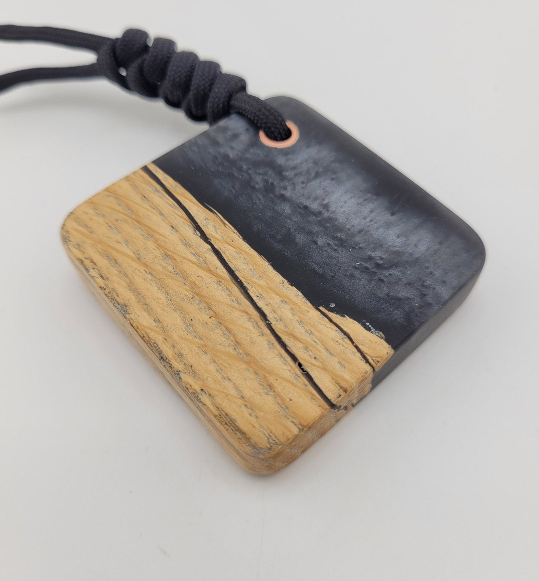 Wood Worry Stone Keychain FOBS EDC Paracord Fidgeting Pocket - Etsy