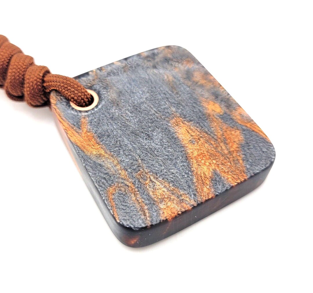 Rustic Worry Stone Keychain FOBS EDC Paracord Fidgeting Pocket - Etsy