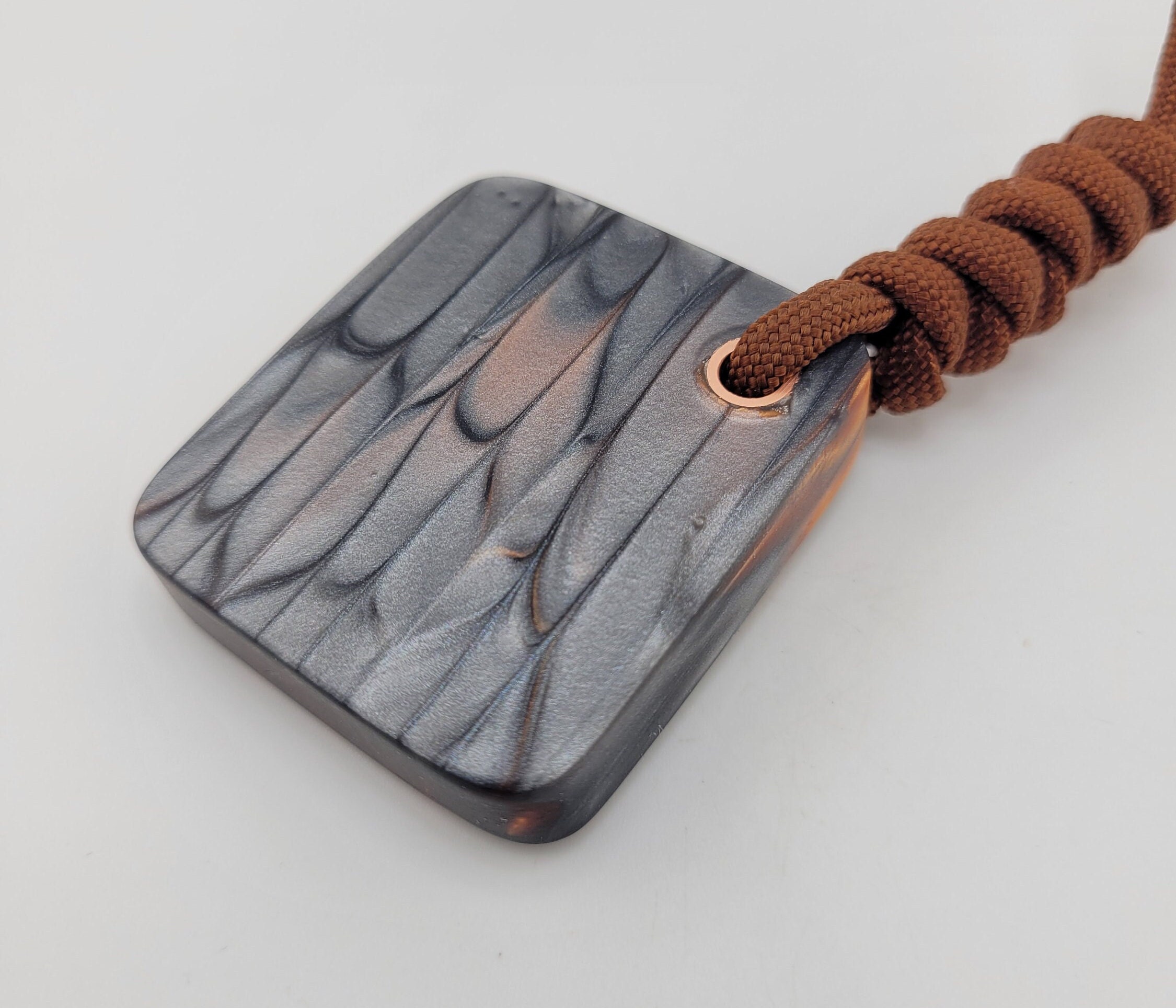 Rustic Worry Stone Keychain FOBS EDC Paracord Fidgeting Pocket - Etsy