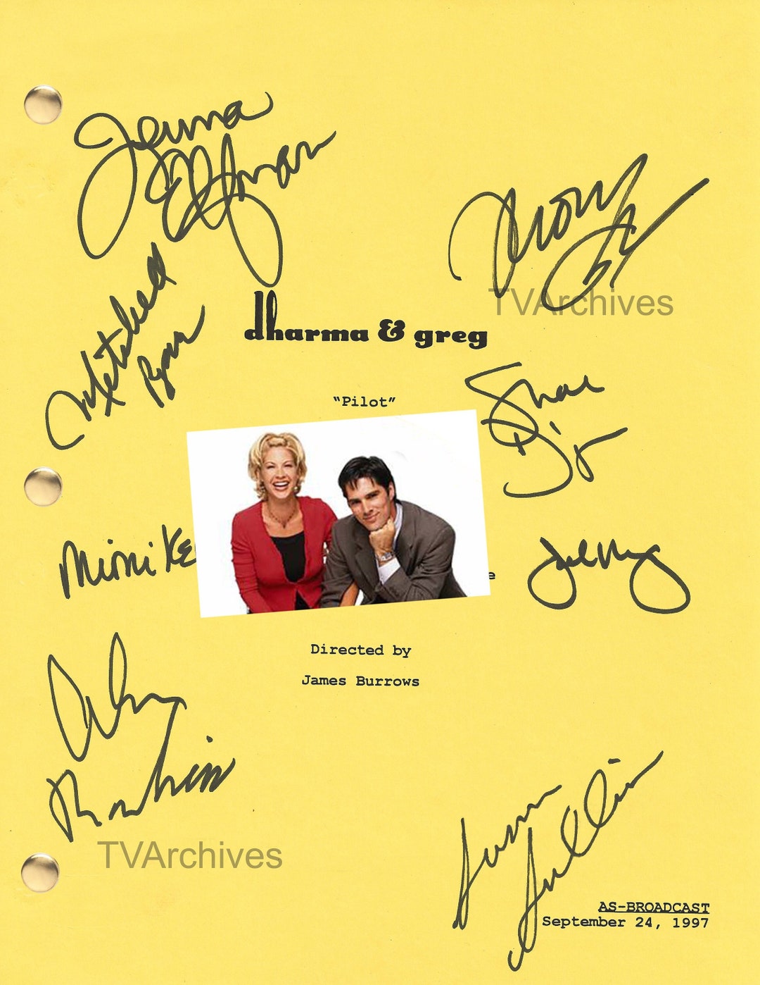DHARMA & GREG TV Series Script, Chuck Lorre, Jenna Elfman, Thomas ...