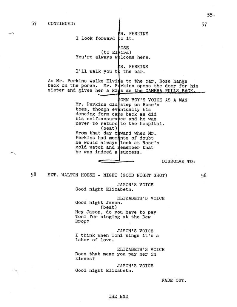 THE WALTONS Director TV Series Script Copy, Jon Walmsley jason Walton ...