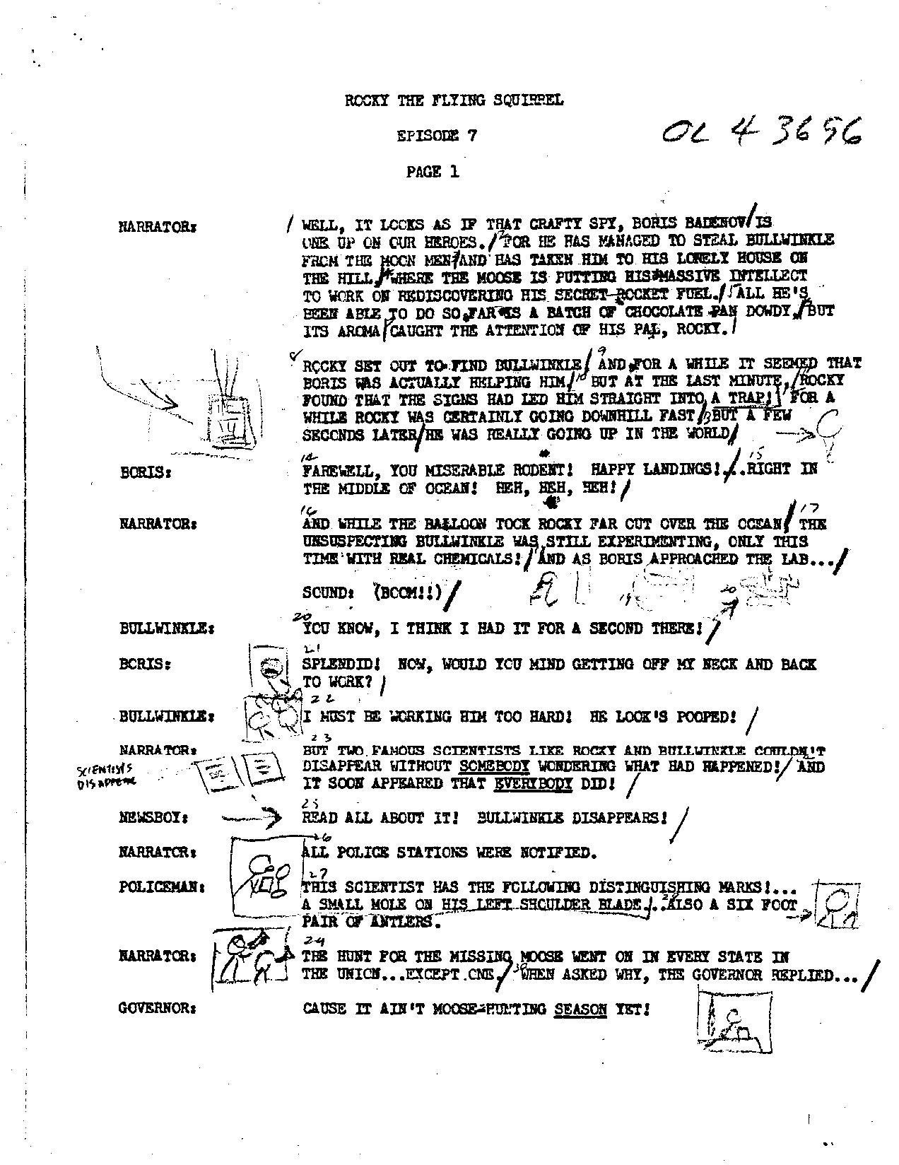 ROCKY & BULLWINKLE 2 Animated Cartoon TV Series Scripts, Dudley Do ...