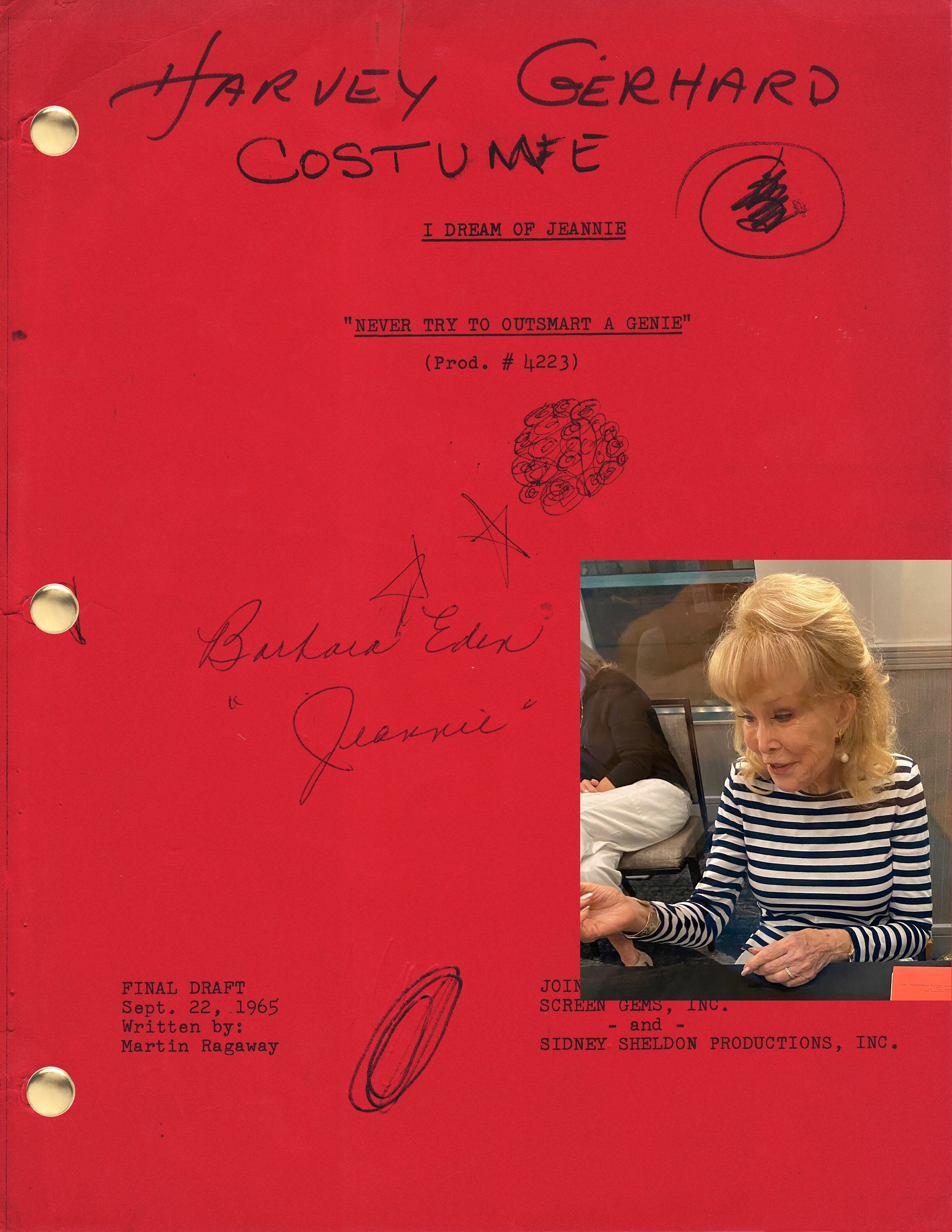 I DREAM of JEANNIE Tv Series Copy of Signed Barbara Eden Script gift - Etsy