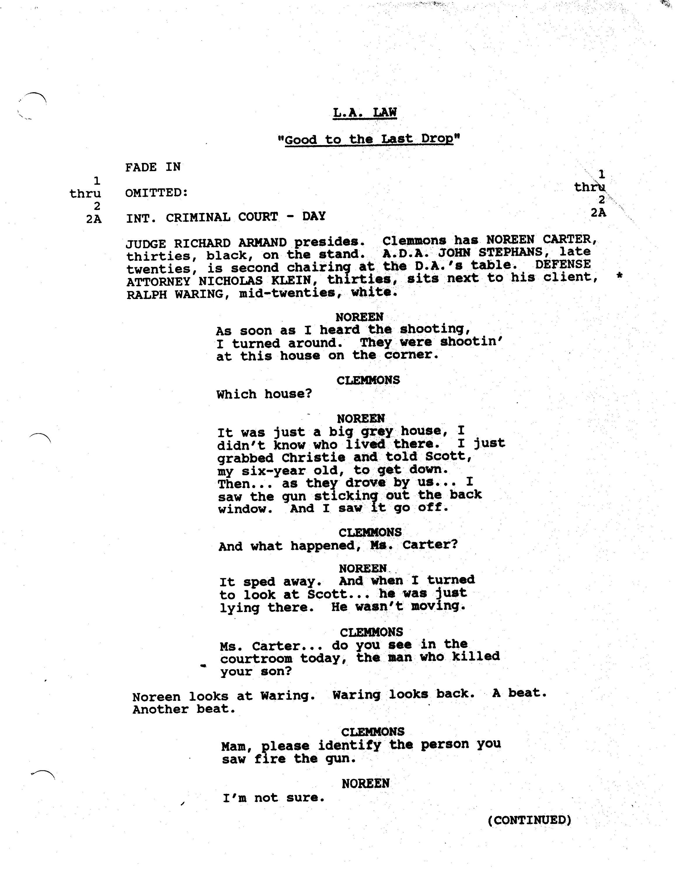 LA LAW Rosalind Shays diana Muldaur Jaw Dropping Exit Episode TV Series ...