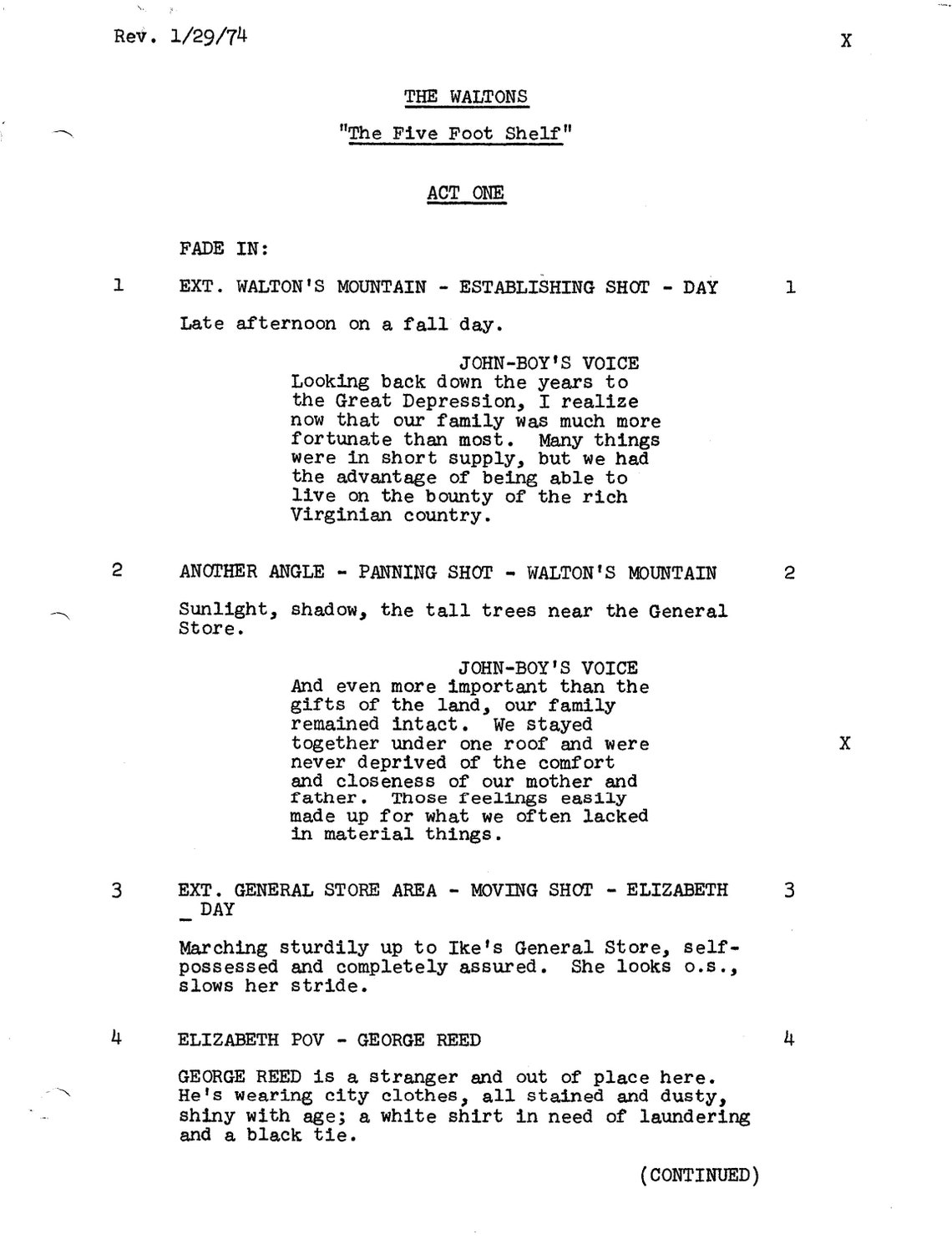 THE WALTONS TV Series Script, Beloved Episode, Michael Learned, Richard Thomas (copy) Gift - Etsy